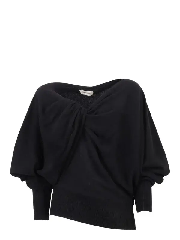 Alberta Ferretti Asymmetric Draped Top - Black