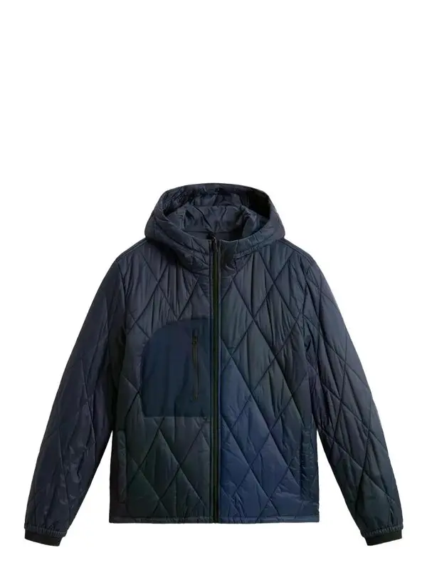 Woolrich Hooded Quilted Jacket - Blue
