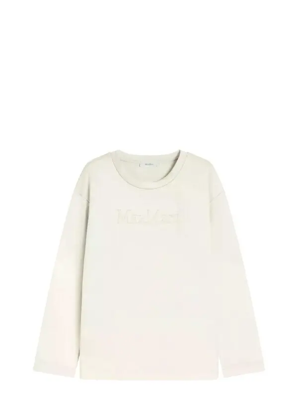 Max Mara Embossed-logo Sweatshirt - Neutrals
