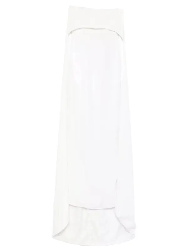 VESTIAIRE D'UN OISEAU LIBRE Off-the-shoulder Cape Dress - White