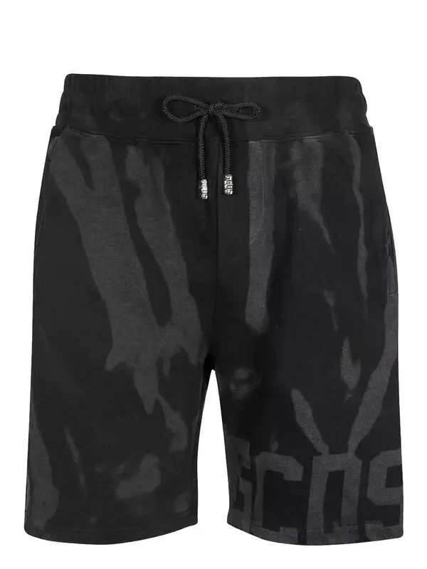 Gcds Logo-print Track Shorts - Black