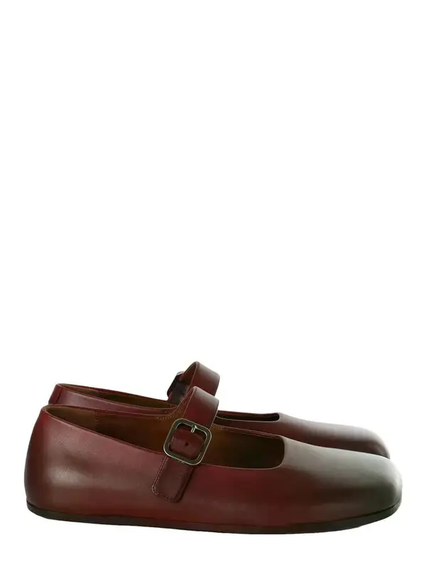 Marsèll Buckle-strap Leather Loafers - Red