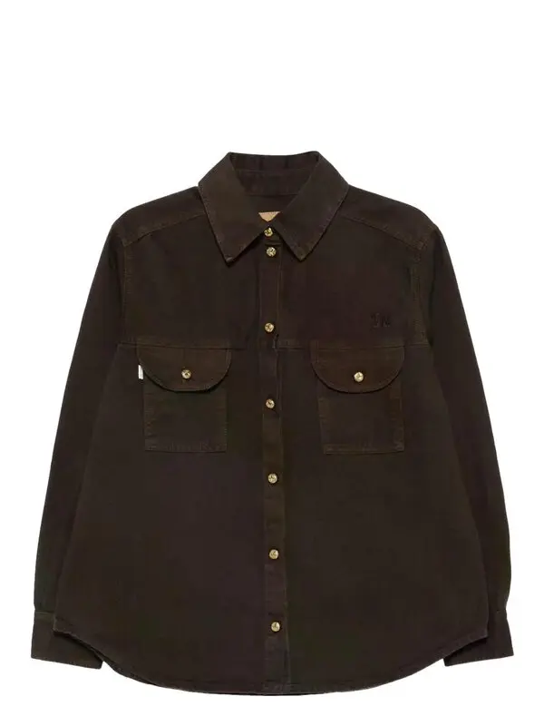BLAZÉ MILANO Berber Double-pocket Button-down Shirt - Brown