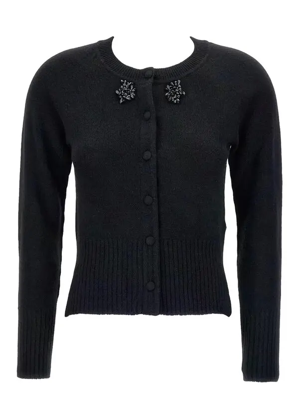 Simone Rocha Beaded-embellished Cashmere Cardigan - Black
