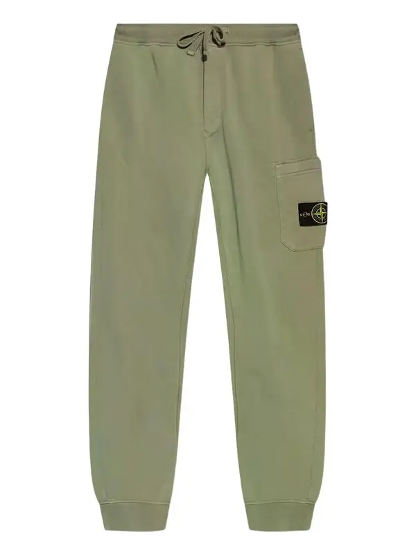 Stone Island Patch-pocket Cotton Track Pants - Green