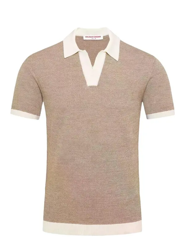 Orlebar Brown Contrast-band Polo Shirt - Neutrals