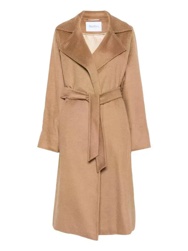 Max Mara Manuela Belted Notched-lapel Coat - Brown