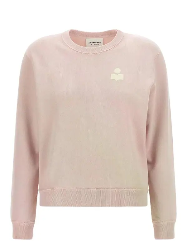 MARANT ETOILE Logo-embroidered Crew-neck Sweater - Pink