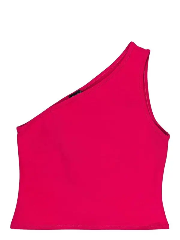 Callipygian One-shoulder Cropped Top - Pink