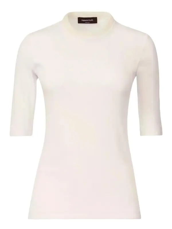 Fabiana Filippi Embellished-neckline Top - White