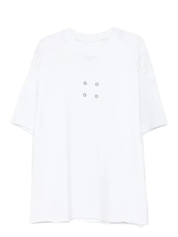 HAMZA Oversized Ii Eyelet-detail T-shirt - White