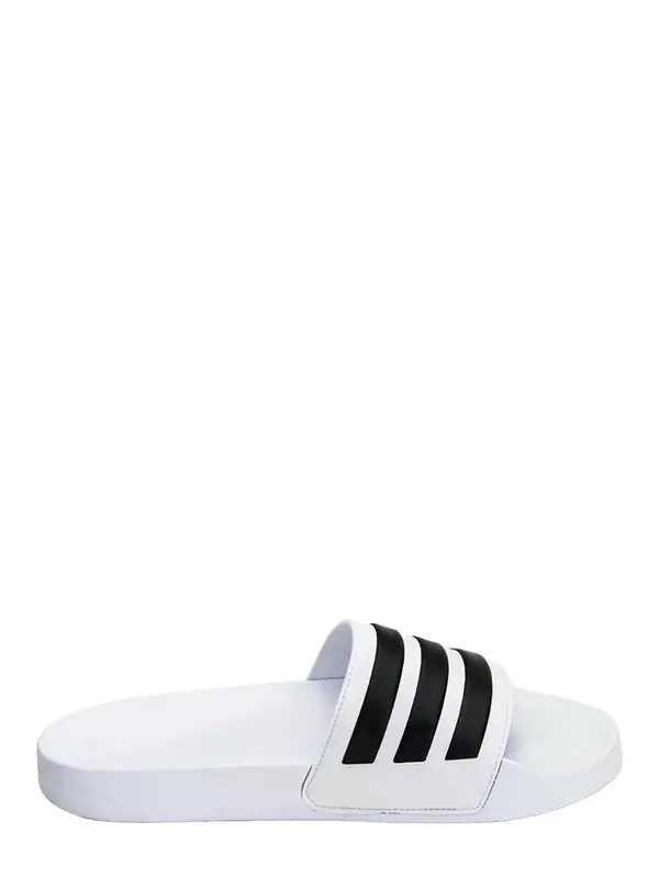 Adidas Three-stripe Slide Sandals - White