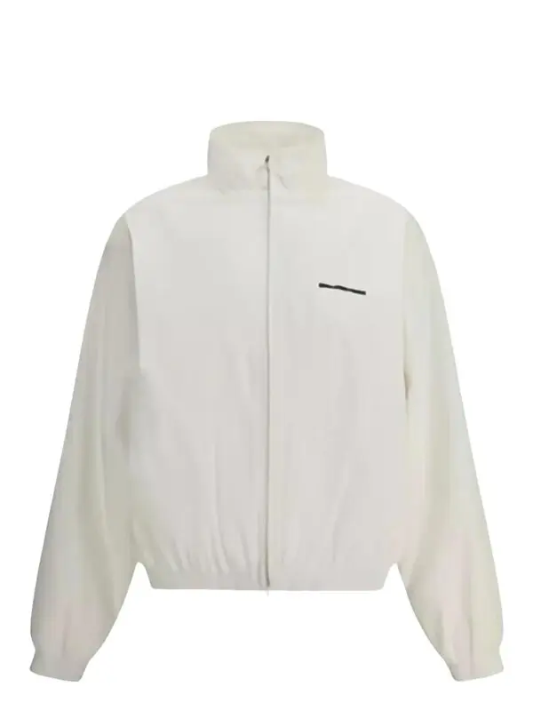 Balenciaga Logo-detail Zip-up Jacket - White