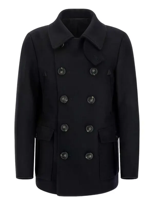 Dsquared2 Double-breasted Wool Coat - Black