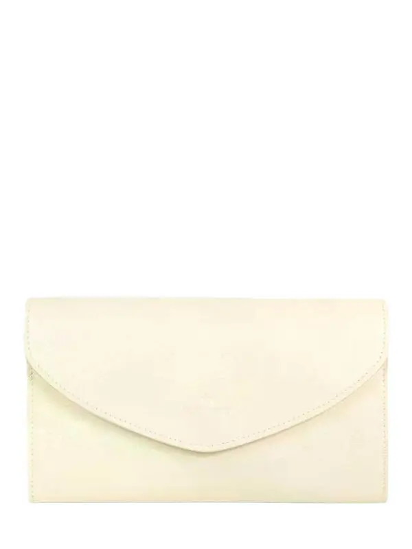 Il Bisonte Bigallo Flap Leather Clutch Bag - White
