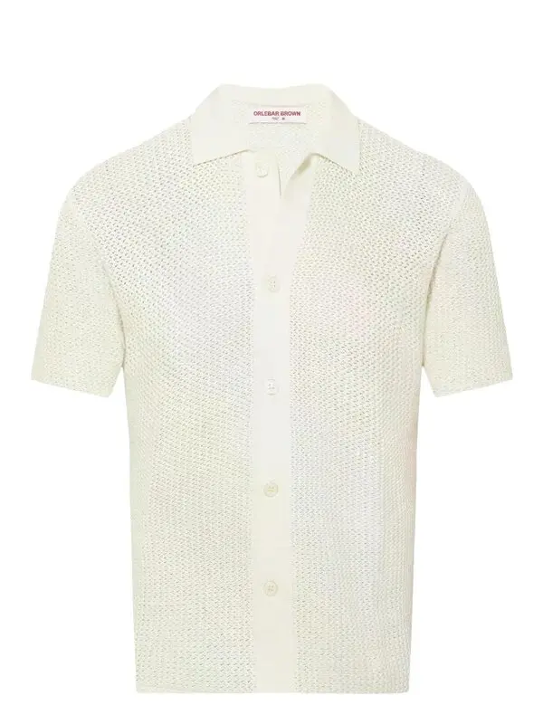 Orlebar Brown Chevron-pattern Crochet Shirt - White