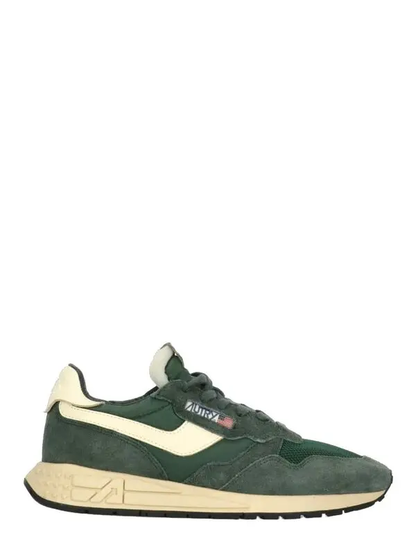 AUTRY Pebbled Leather Sneakers - Green