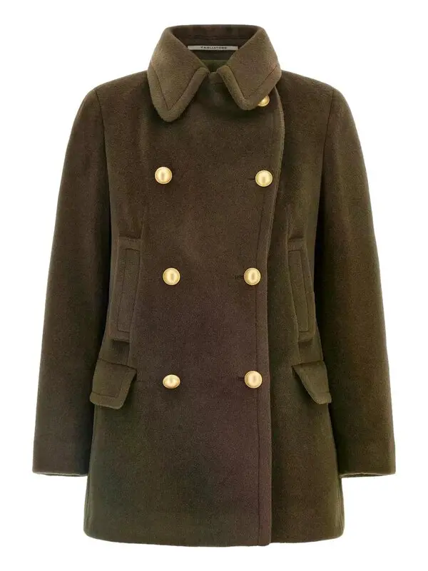 Tagliatore Button Detailed Double-breasted Coat - Green