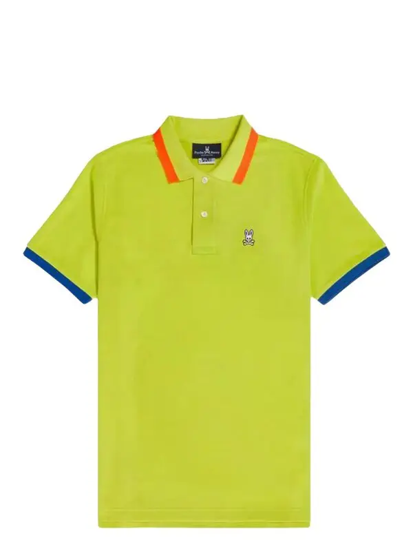 Psycho Bunny Hayfield Contrast-collar Polo Shirt - Green