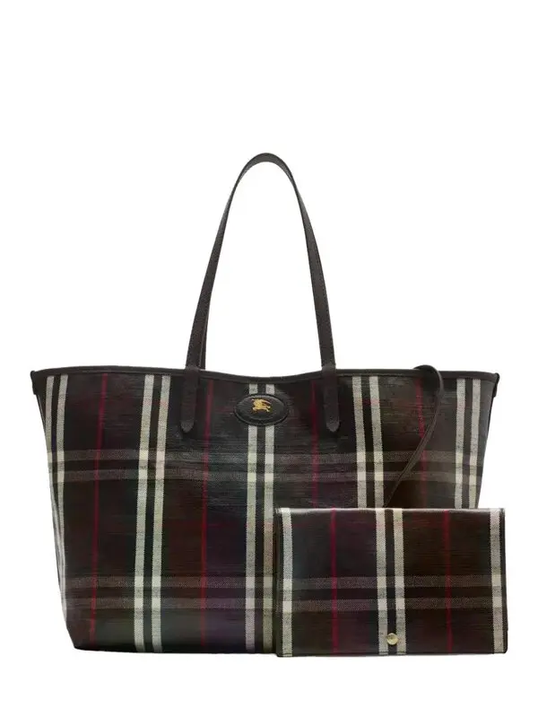 Burberry Highlands Check Tote Bag - Brown