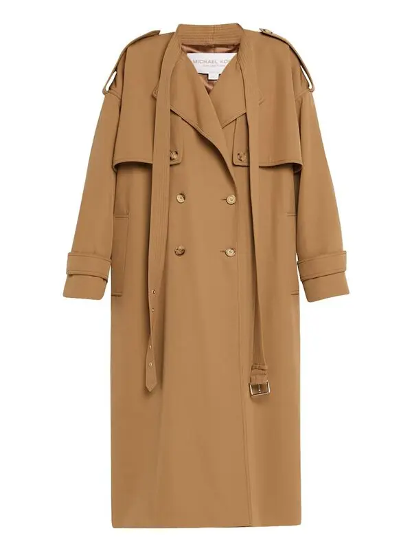 michael kors - Belted Neck Double-Breasted Trench Coat