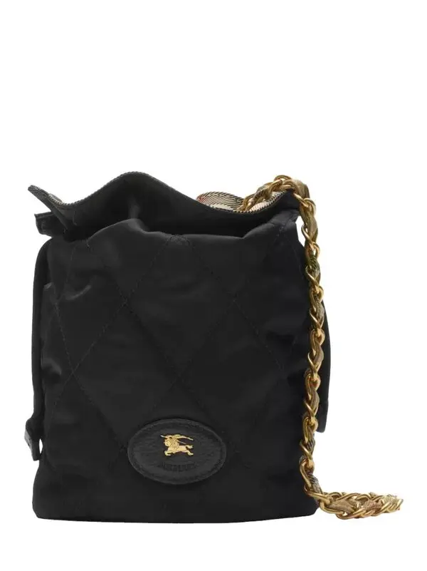 Burberry Horseshoe Quilted Chain-strap Mini Bag - Black