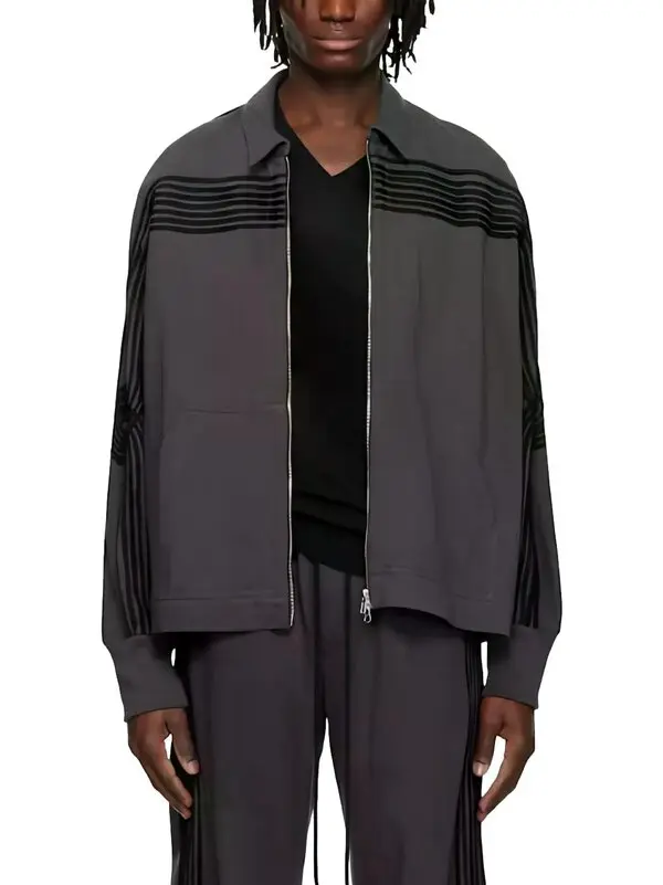 SONG FOR THE MUTE Applique Track Jacket - Grey
