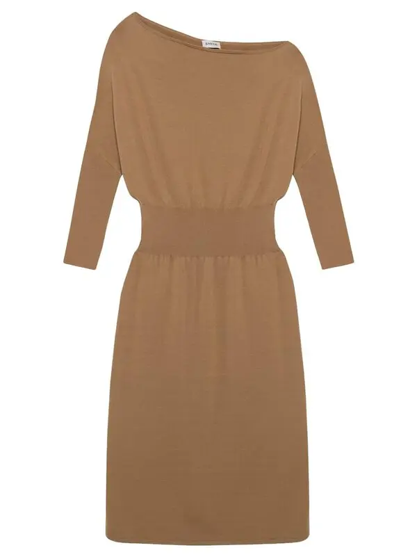 Simkhai Janese Off-the-shoulder Knit Midi Dress - Camel