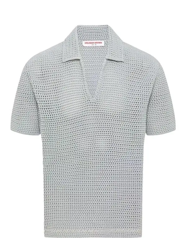 Orlebar Brown Batten Stitch Polo Shirt - Grey