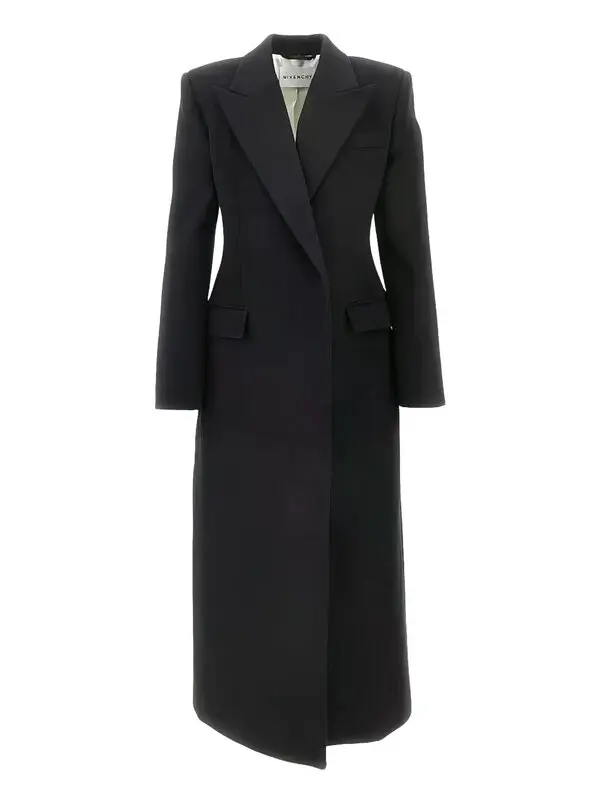 Givenchy Wool Double-breasted Coat - Black