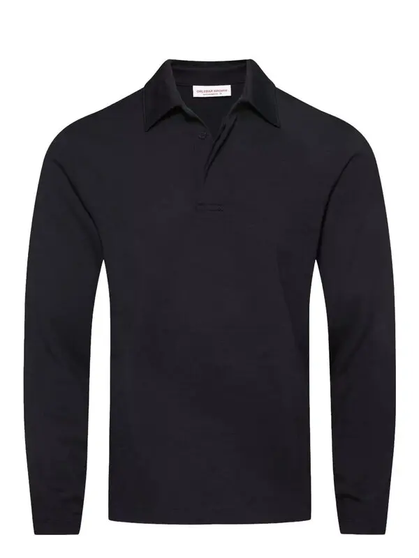 Orlebar Brown Ben Long-sleeve Polo Shirt - Blue