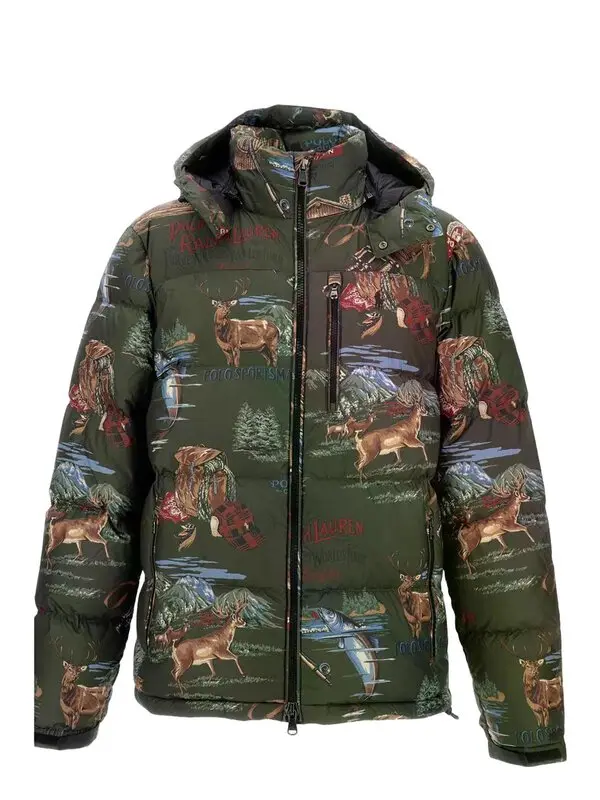Polo Ralph Lauren Printed Puffer Jacket - Green