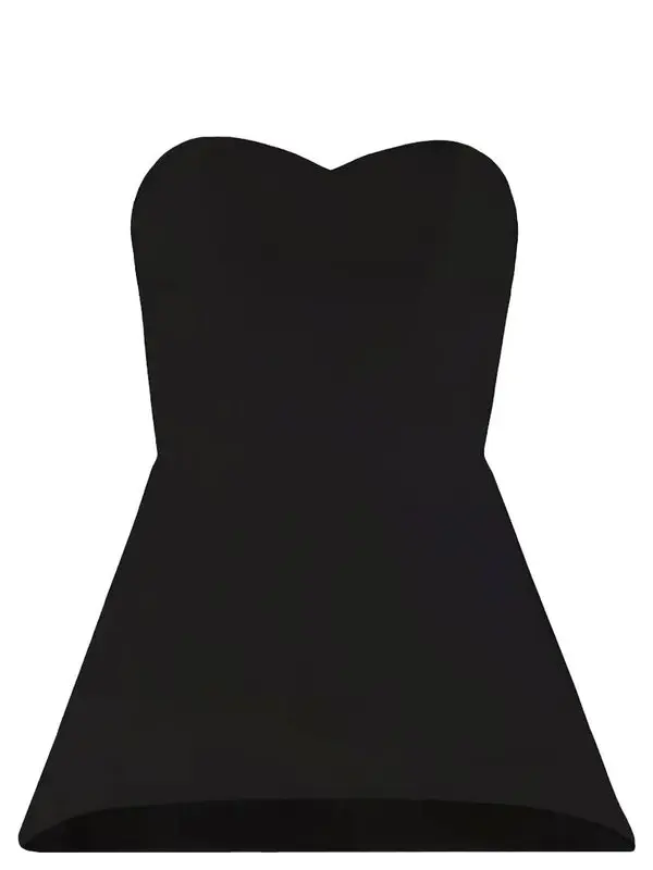 VESTIAIRE D'UN OISEAU LIBRE Sweetheart-neckline Mini Dress - Black