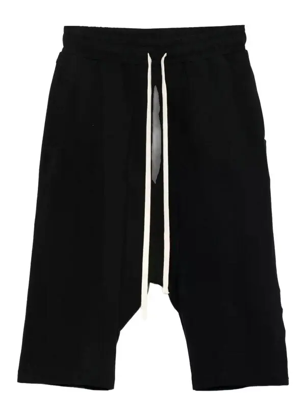 HAMZA Drawstring Elastic-waist Shorts - Black