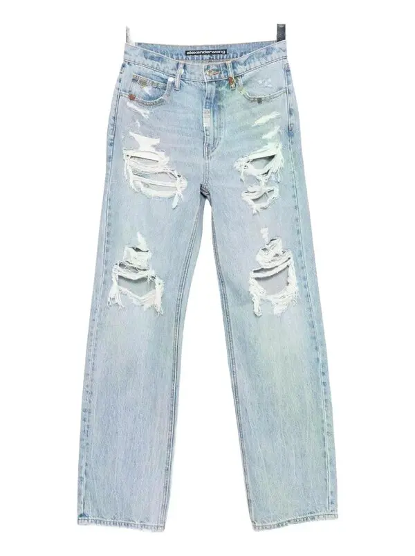 Alexander Wang Distressed-detail Jeans - Blue