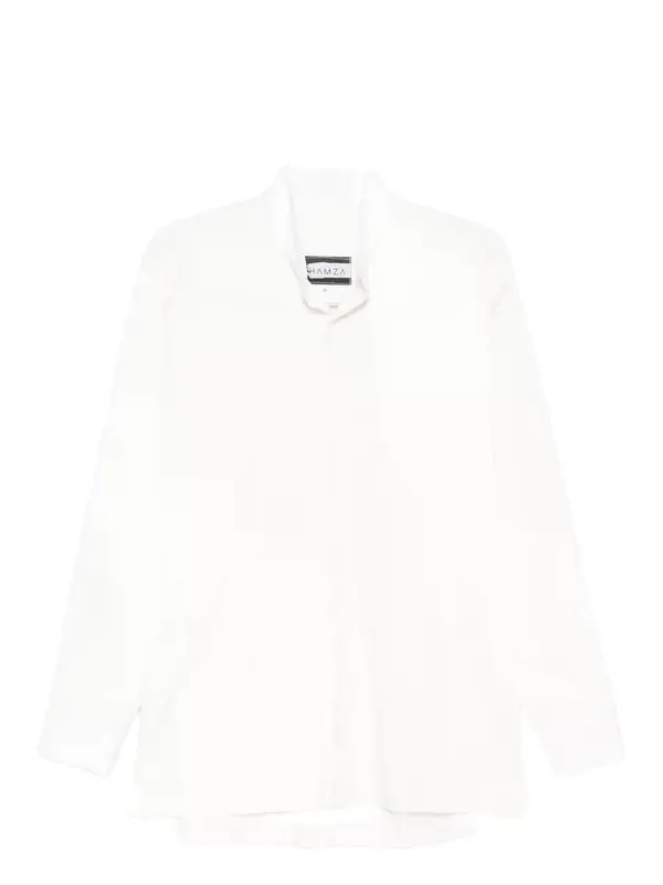 HAMZA Mandarin-collar Shirt - White
