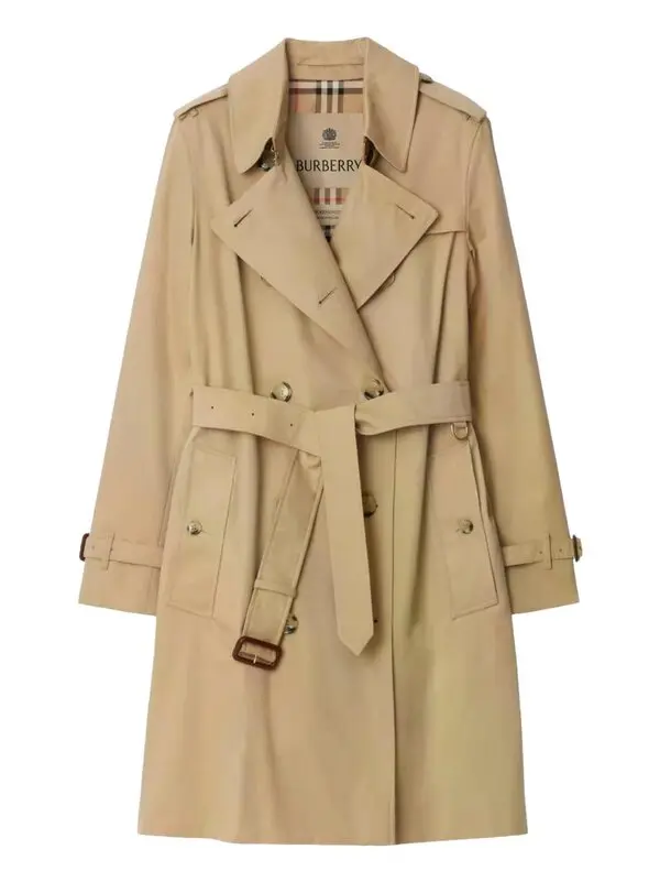 Burberry Double-breasted Belted Trench Coat - Neutrals