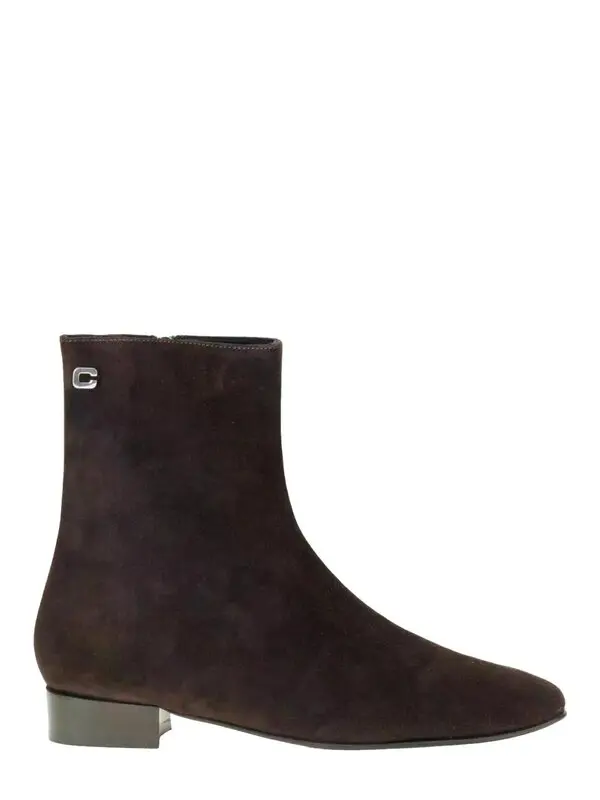 CAREL Zip-detail Suede Ankle Boots - Brown