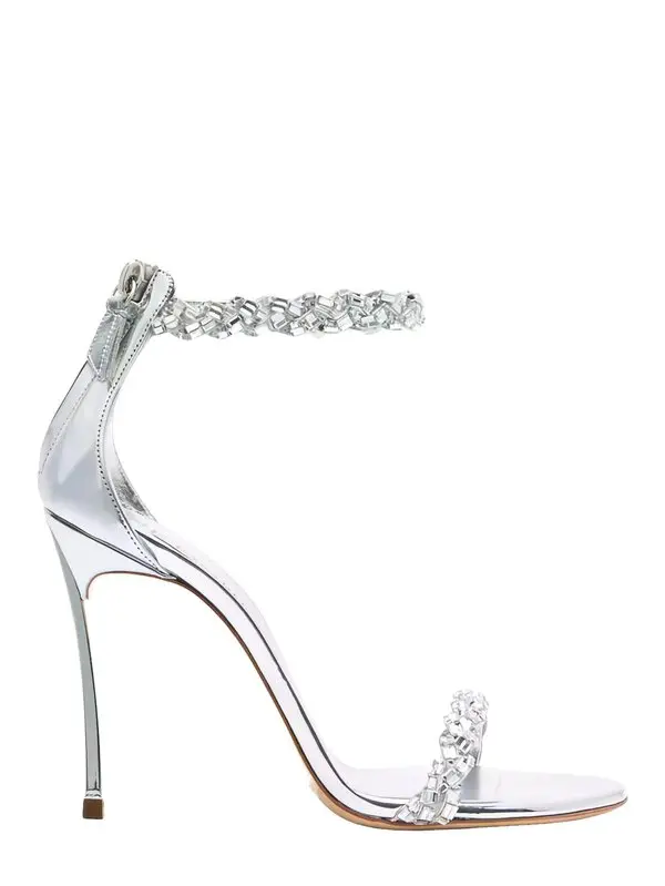 Casadei 100mm Starsway Crystal-embellished Stiletto Sandals - Silver