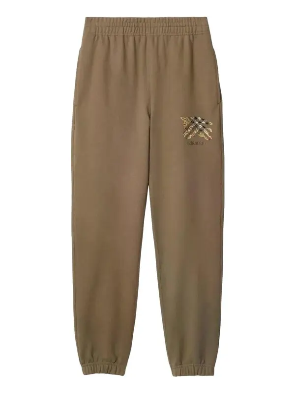 Burberry Equestrian-knight Check Jogging Pants - Brown