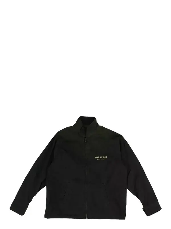 Fear Of God Logo-embroidered Velvet Jacket - Black