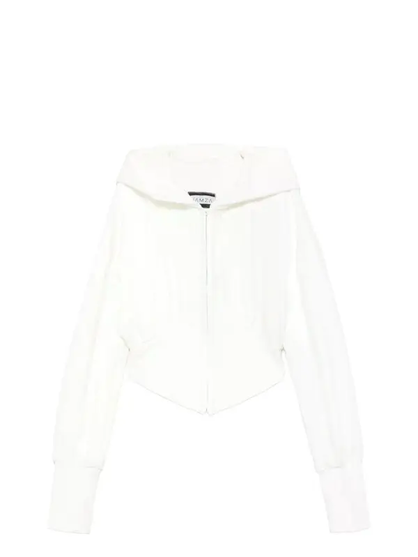 HAMZA Zip-front Hoodie - White
