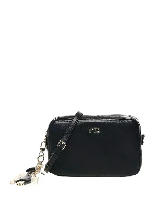 V°73 Double-zip Charm Shoulder Bag - Black