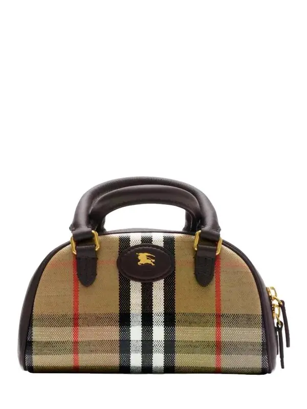Burberry Highlands Checked Tote Bag - Neutrals