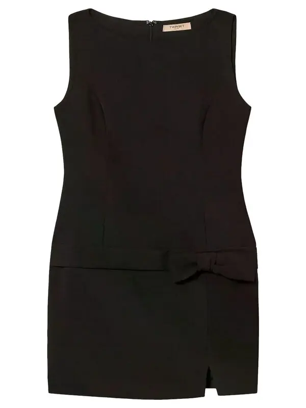 TWINSET Bow-detail Sleeveless Mini Dress - Black