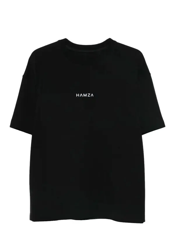 HAMZA Alpha 2.0 Logo-detail Crew-neck T-shirt - Black