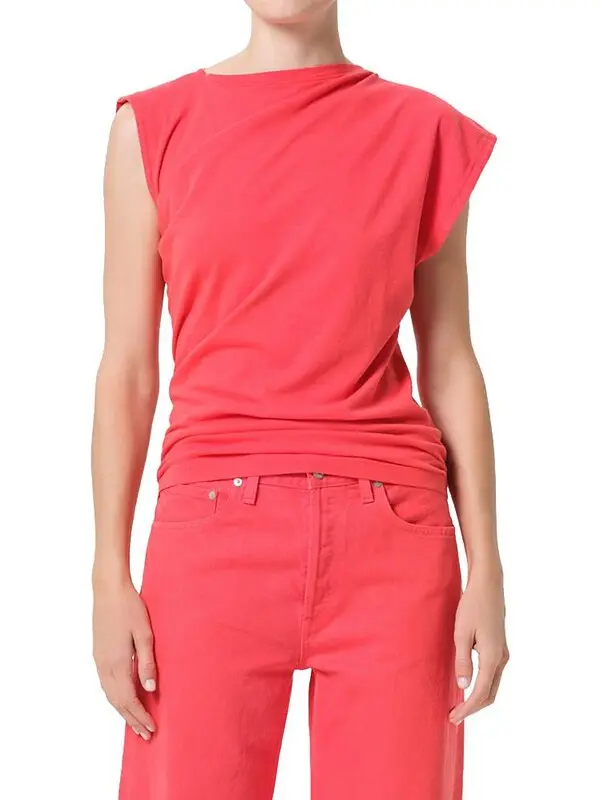 AGOLDE Beth Asymmetric Tee - Carnival