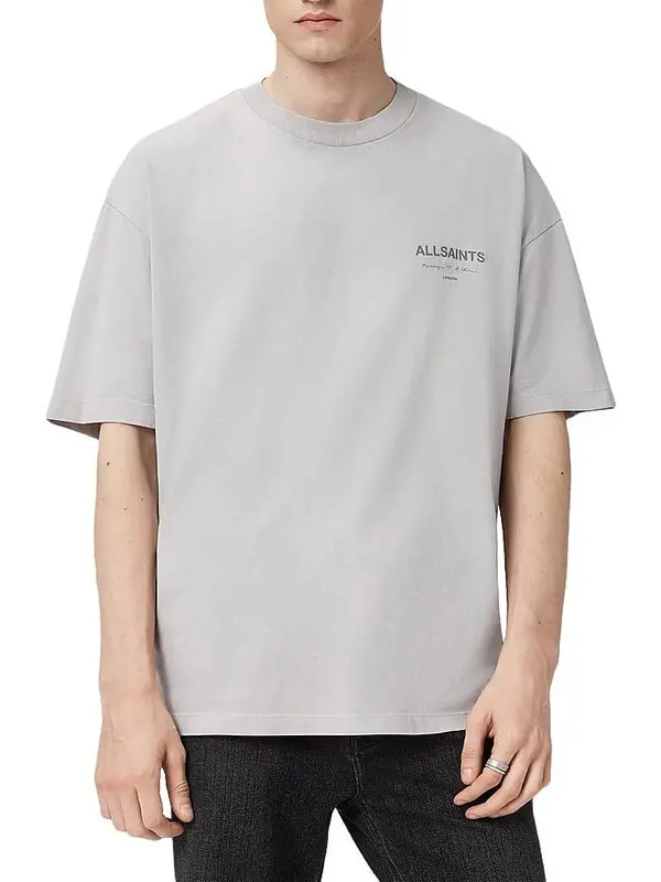 ALLSAINTS Oversized Future Logo Graphic Tee - Carbon Grey