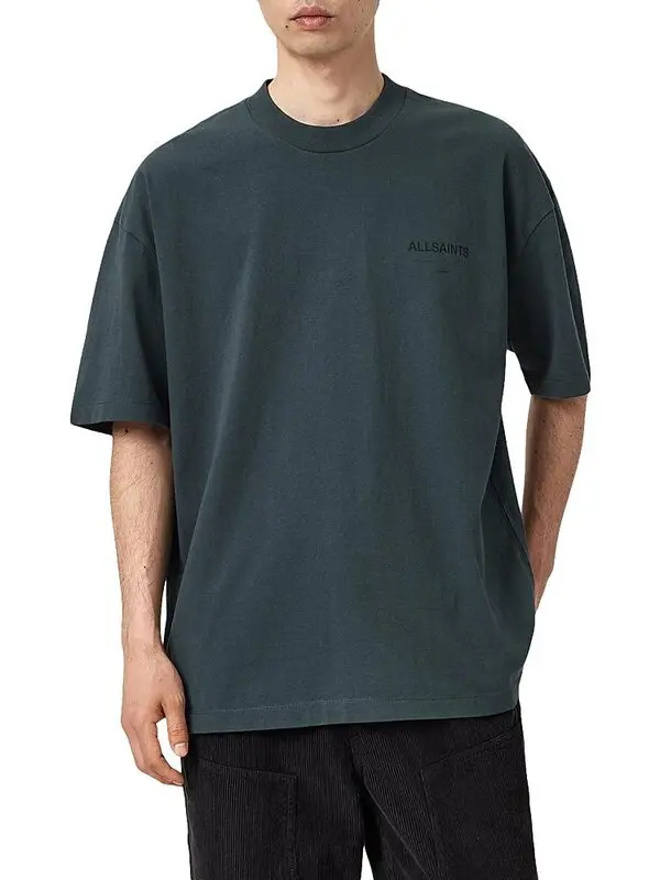 ALLSAINTS Oversized Future Logo Graphic Tee - Sunil Blue
