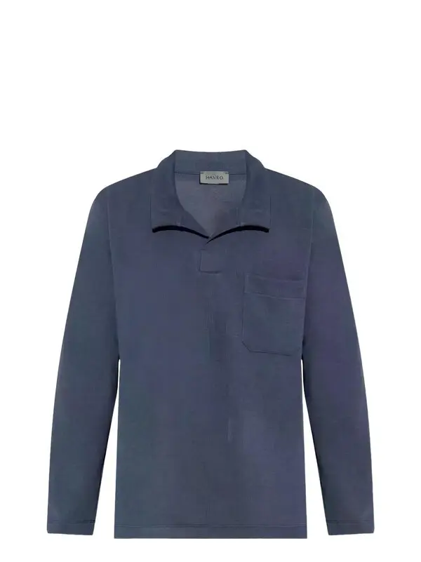 Hanro Long-sleeve Pocket Sweatshirt - Blue